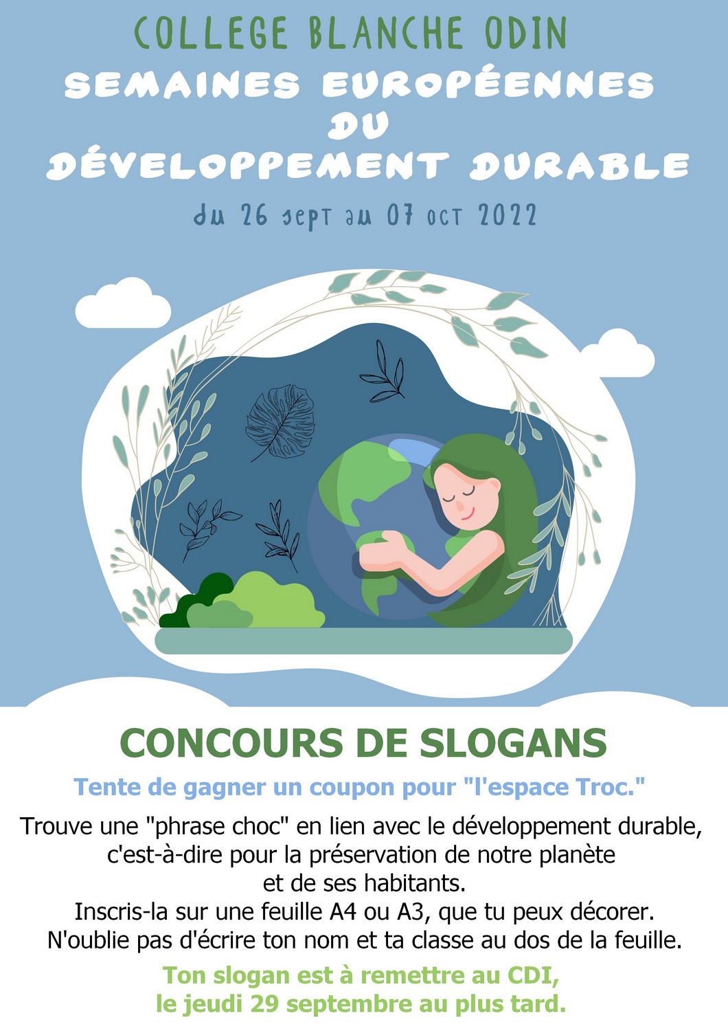 Semaine du développement durable > Concours de slogans - 12 ...
